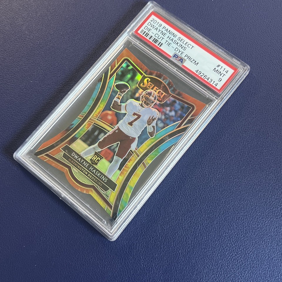 2019 Panini Select #114 Dwayne Haskins RC Die-Cut Tie-Dye /25 PSA 9 ...