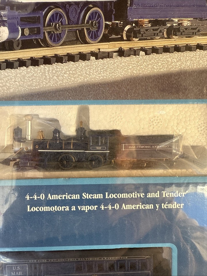 Bachmann Royal Blue Steam Engine Train Set N Scale - New - Vintage ...