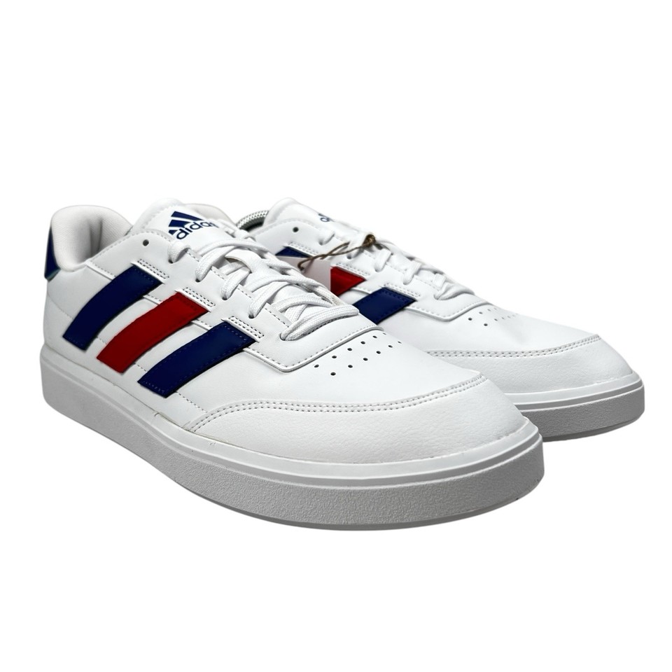Adidas Courtblock Cloud White Blue Better Scarlet Shoes IF4032 Men's Sz ...