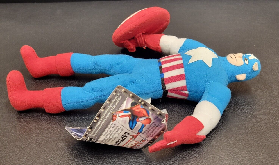 Captain America Ultimate Marvel Plush Doll VTG 2001 Kellytoy Superhero ...