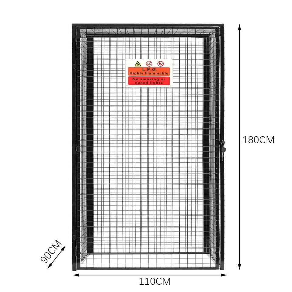 Galvanised Steel Gas Bottle Cage Cylinder Storage Security Lockable ...