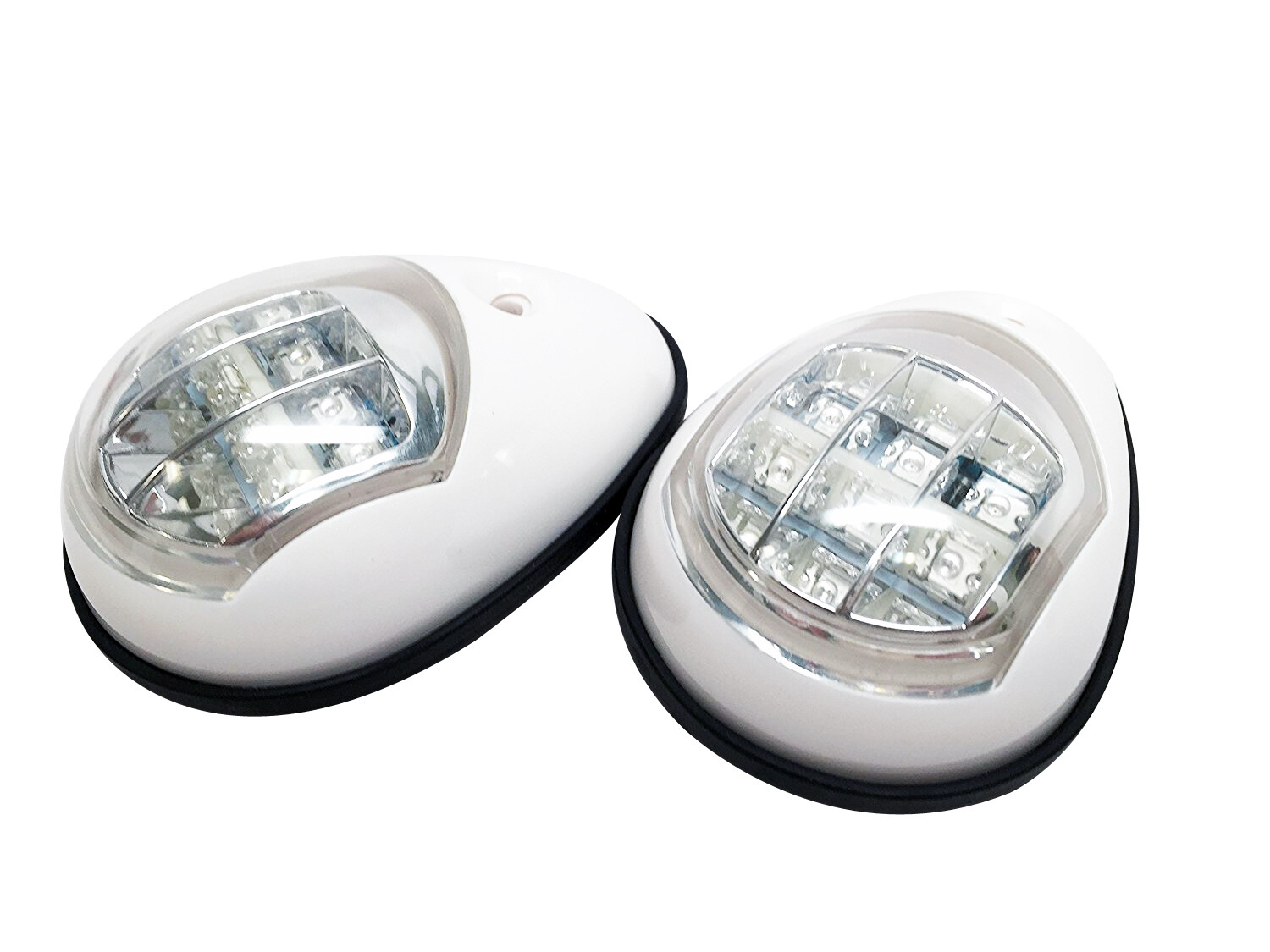 MARINE BOAT WHITE COVER GREEN STARBOARD RED PORT LED NAVIGATION LIGHT ...
