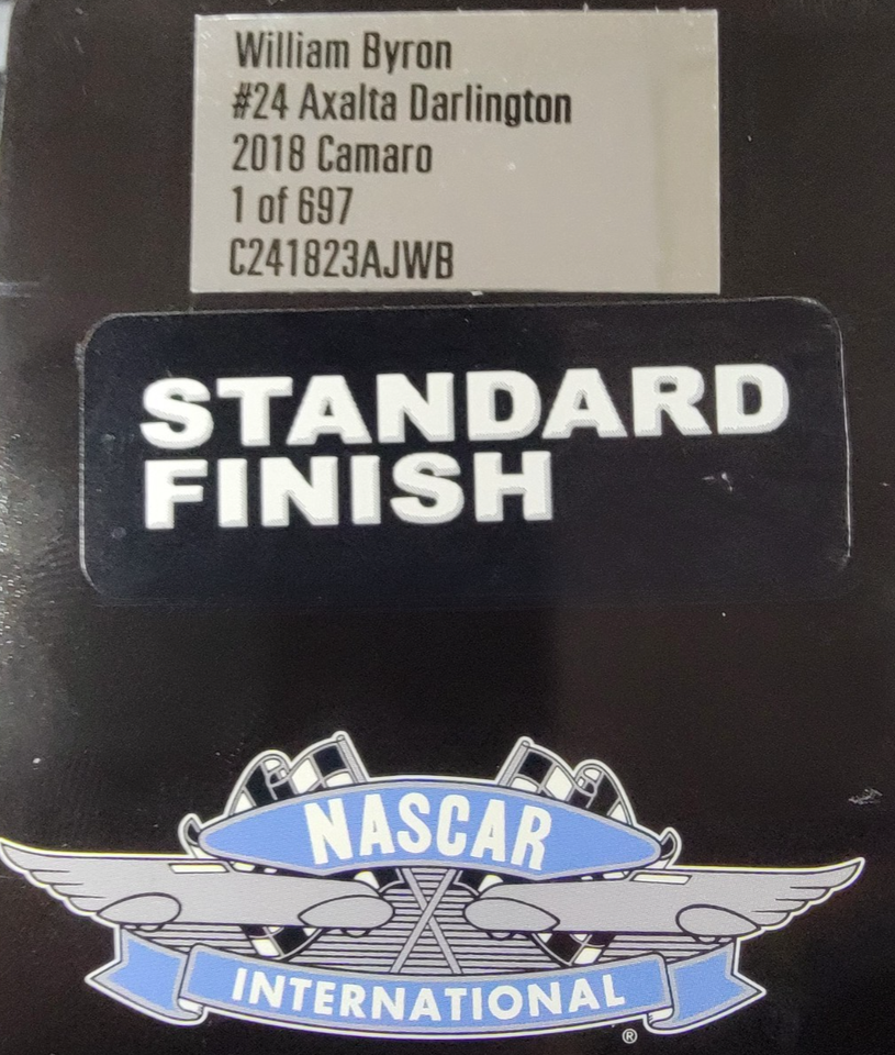 2018 William Byron #24 Axalta Rainbow Darlington Gordon Throwback 1/24 ...