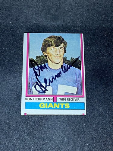Don Herrmann 1974 Topps #481 New York Giants Saints Auto Autographed ...