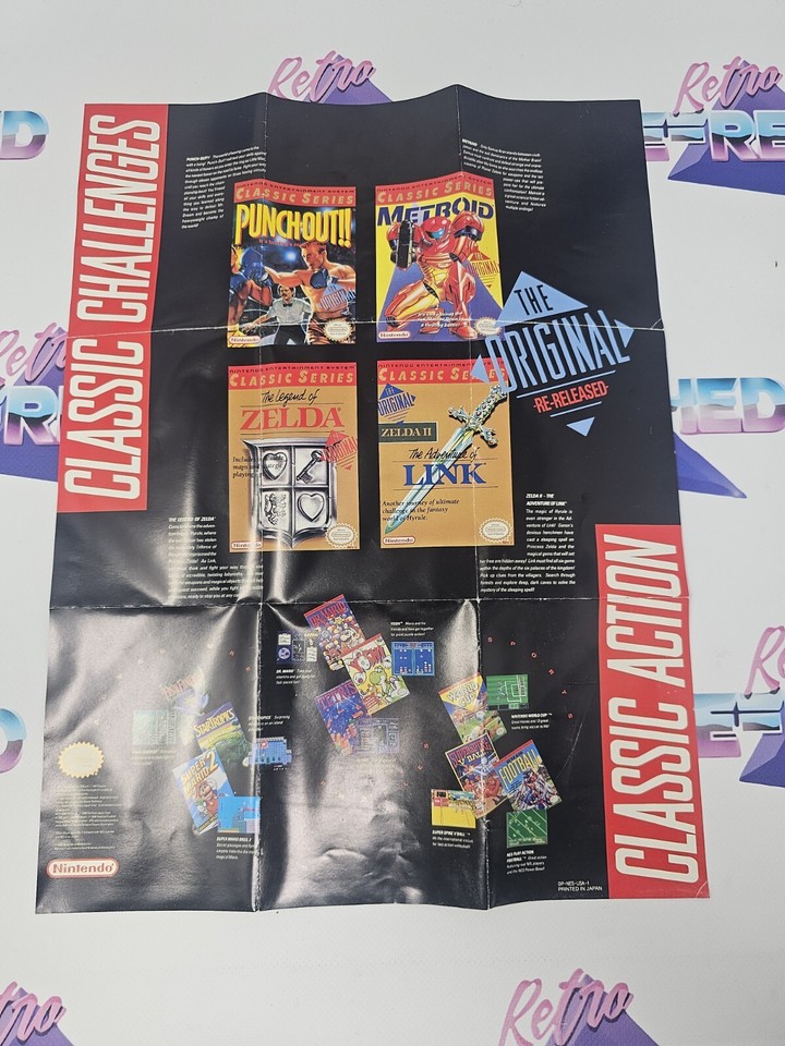 Classic Challenges Classic Action 1992 Nintendo NES Poster GP-NES-USA-1 ...