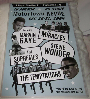 MOTORTOWN (MOTOWN) REVUE 1964 REPLICA MUSIC CONCERT POSTER | eBay