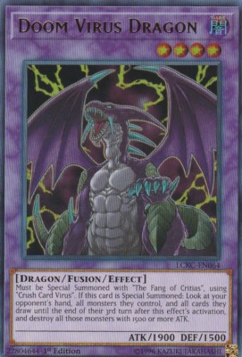 YUGIOH HOLO CARD DOOM VIRUS DRAGON LCKC-EN064 1ST EDITION | eBay