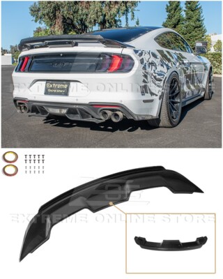 For 15-23 Ford Mustang | GT500 Style Carbon Fiber Rear Wing Wickerbill ...