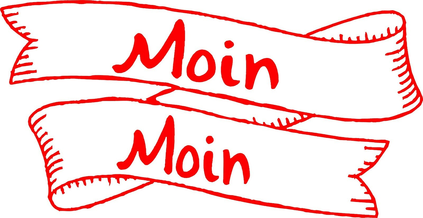 Wandtattoo- Moin Moin im Banner, Ribbon - div Farben wählbar Art. 1008 ...