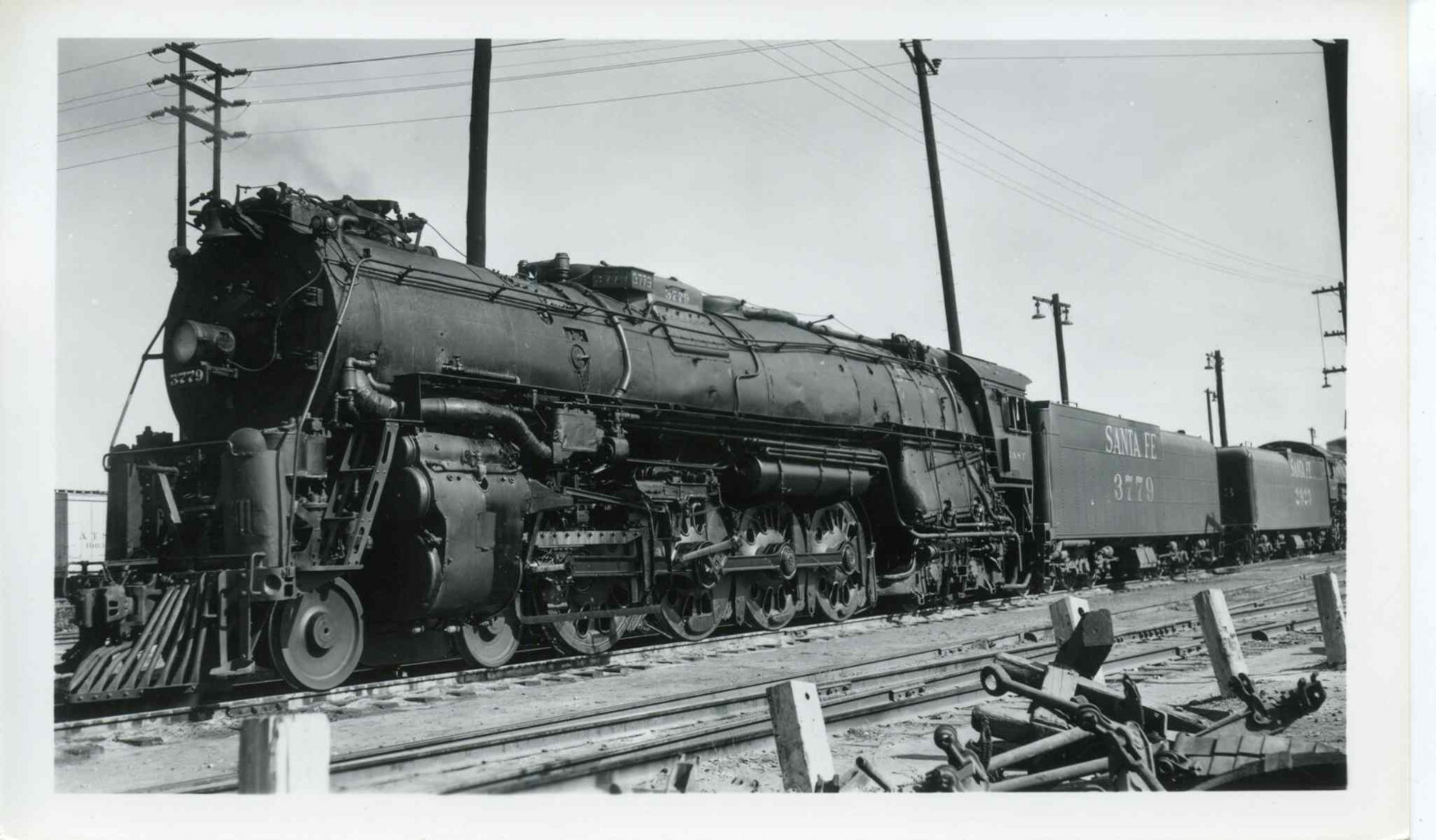 1A472 RP 1940s AT&SF SANTA FE RAILROAD 4-8-4 LOCO #3770 | eBay