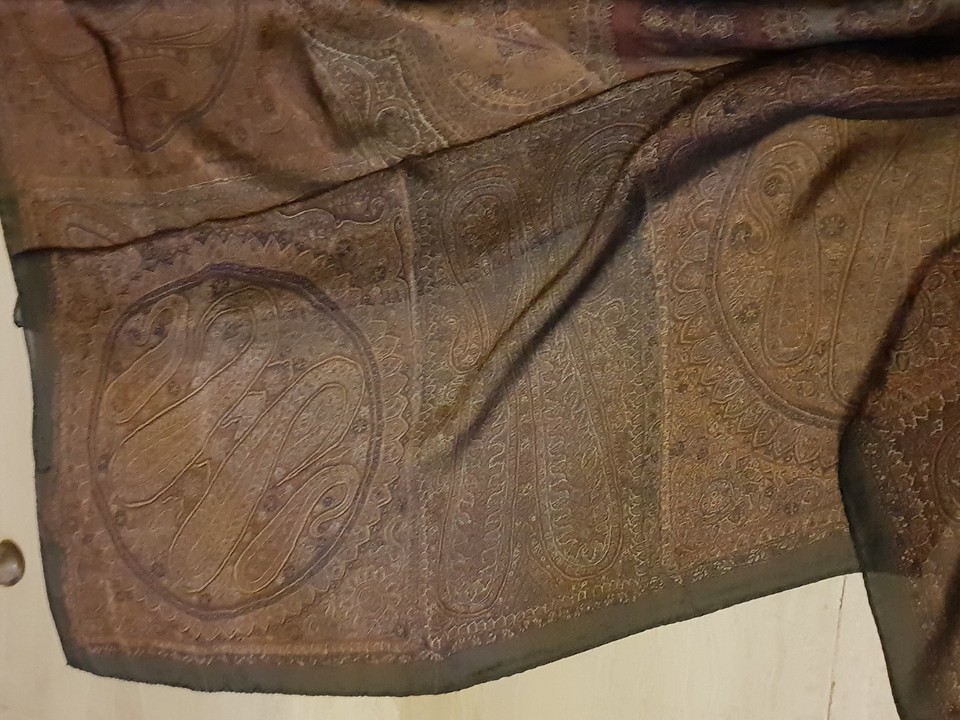 Chopard Large Wide Silk Scarf Shawl Stoleְְ ~Paisley Pattern 130*134cm ...