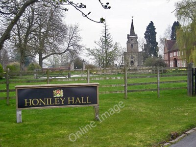 Photo 6x4 Honiley Hall sign & Honiley Church c2010 | eBay