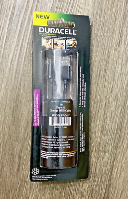 Duracell Rechargeable SYNC & Charge Fast Charging 6ft USB Cable 2.1 Amp ...