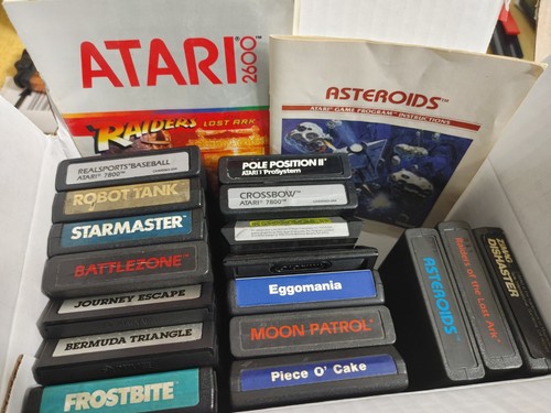 17 Retro Games Atari 2600 & 7200 Lot: Frostbite, Frogger, Crossbow ...
