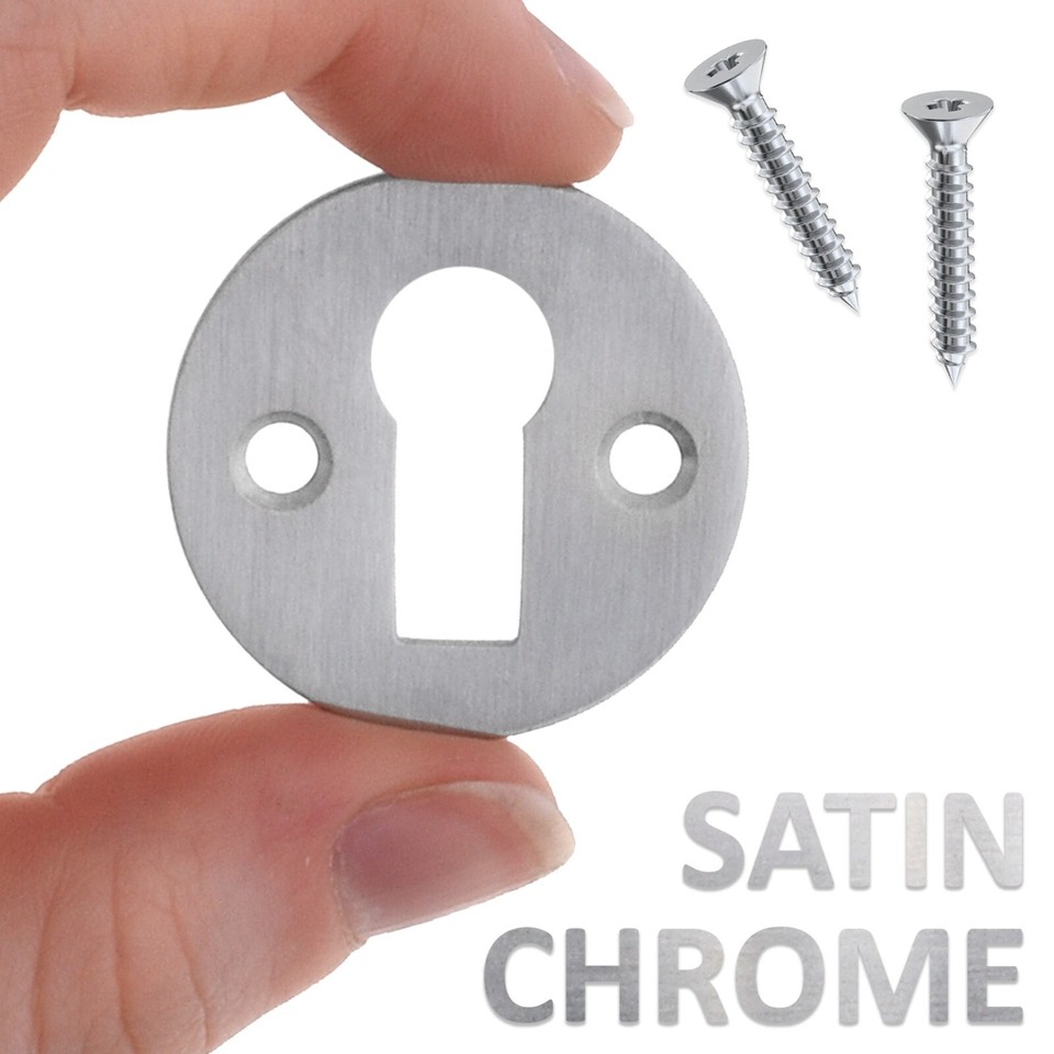 KEY HOLE COVERS Escutcheon Plate Keyhole Lock Silver/Gold QUALITY DOOR ...