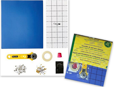 Dritz Start To Quilt Kit Rotary Cutting Tool Mat Notions Pins Thimble ...