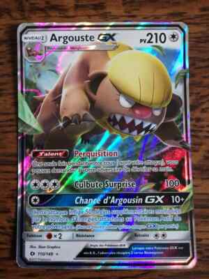 Carte pokémon Argouste GX - PV 210 - Carte FR- Très bon état - 140/149 ...