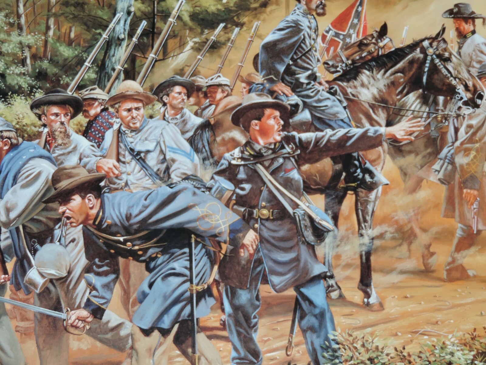 Rick Reeves - Advance Brave Georgians - Civil War Print - Mint Print ...