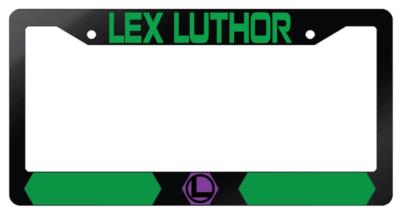 Lex Luthor Glossy Black Plastic License Plate Frame DC | eBay