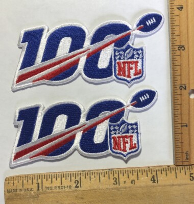 Lot Of 2 NFL 100th Anniversary Shield Logo Patch Football 4” Iron On | eBay