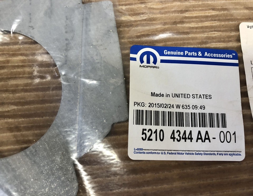 Genuine MOPAR Parts OEM Auto Transmission Dust Cover Spacer 52104344AA ...