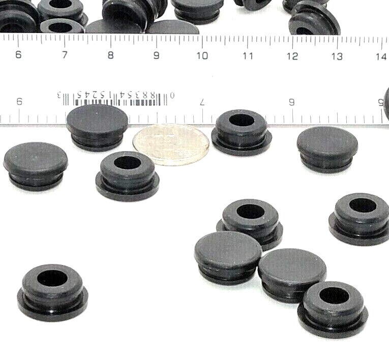 1/2" Rubber Panel Plugs, Knockout Plugs, Fits 1/2" Hole x 5/8" OD & 1/8 ...
