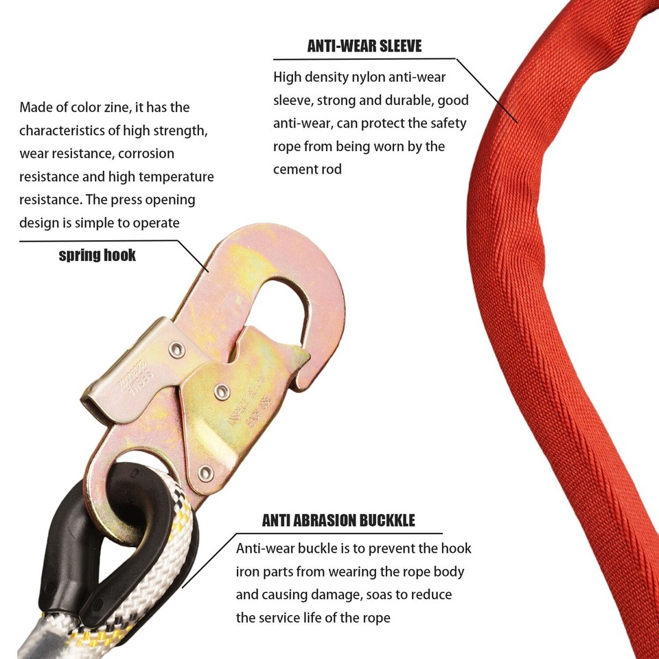 Positioning Lanyard 6 ft for Climbing Tree Care Arborist Work Fall ...
