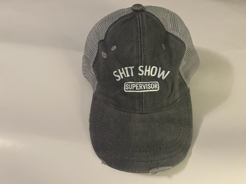 BRAND NEW GRAY WEATHERED SH!T SHOW SUPERVISOR HAT GREY | eBay