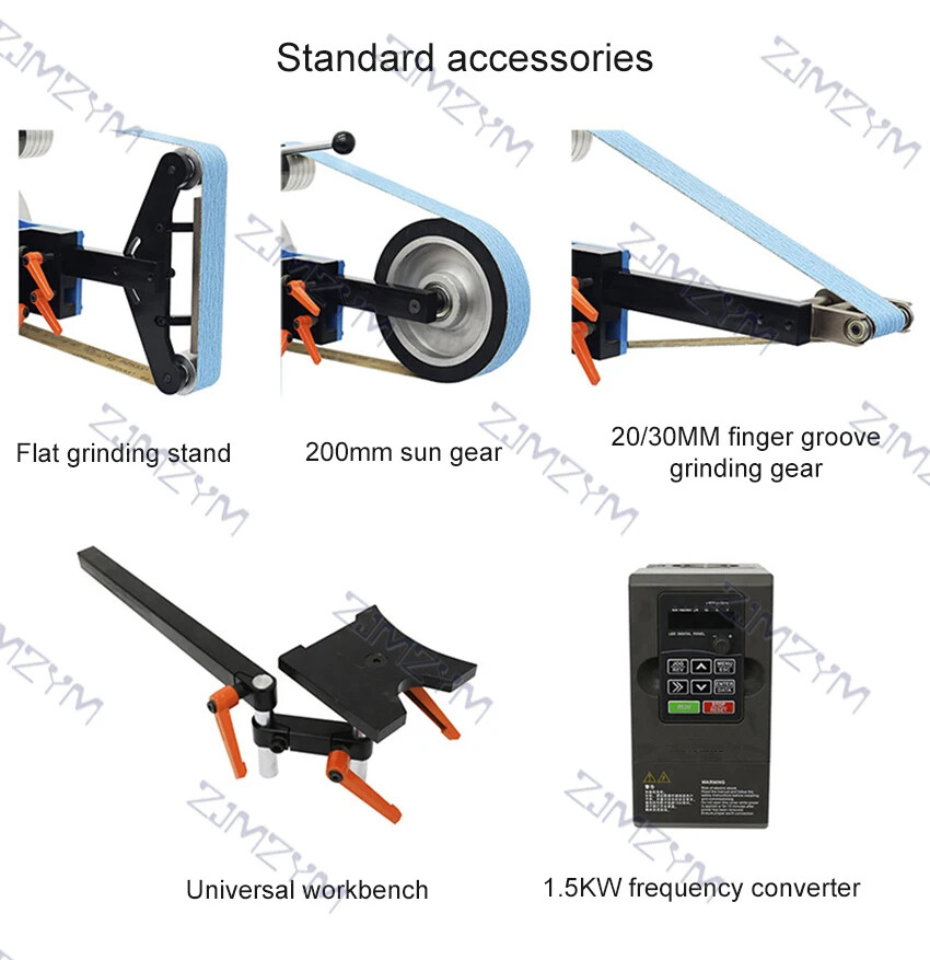 1500W Vertical and Horizontal Belt Polisher Variable Speed Belt Sander ...