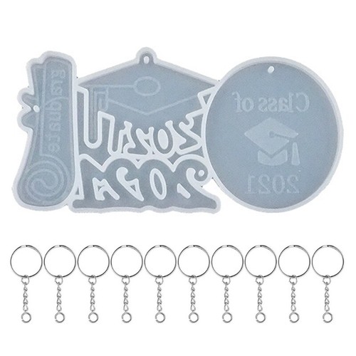 Silicone DIY Crafts Tool Graduation Epoxy Resin Mold with 10 Pcs ...