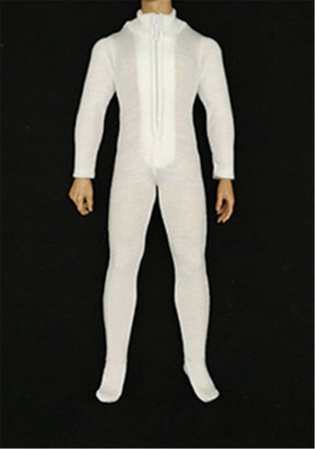 Hot 1/6 White Zipper Bodysuit Tights Clothes Fit 12in Male PH TBL ...