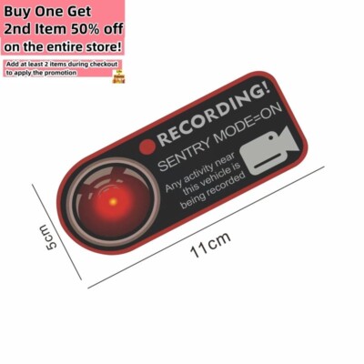 Set of 4 - Tesla Model S, 3, X,Y, Cybertruck Sentry Mode Recorder Decal ...