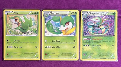 Pokémon; Legendary Treasures - Lot Of 3 - Snivy RC1, Servine RC2 ...