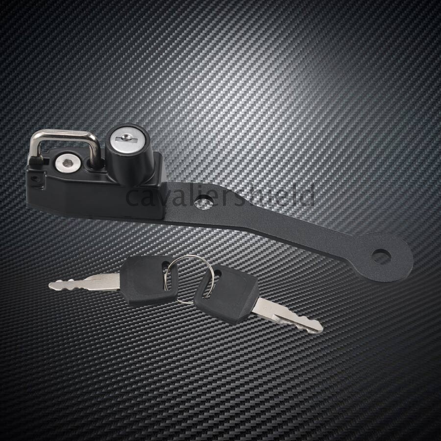 Motorcycle Steel Black Anti-theft Helmet Lock Security & 2 Keys For ...