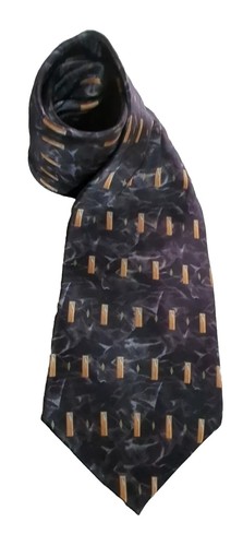 WIDE Bill Blass Black Label Neck Tie Black Gray Tan Marbled Necktie | eBay