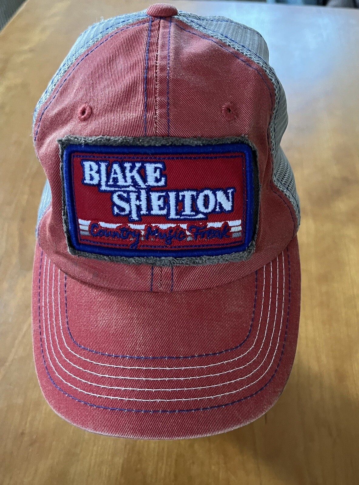 Blake Shelton Trucker Hat Cap Country Music Top Of The World Red Gray ...