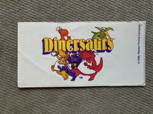 1988 Dinosaurs Diner RALSTON PURINA Stickers Pterodactyl Cereal Prize ...
