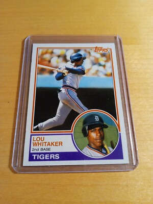 1983 Topps #509 LOU WHITAKER Detroit Tigers Baseball Card, 2nd Base ...