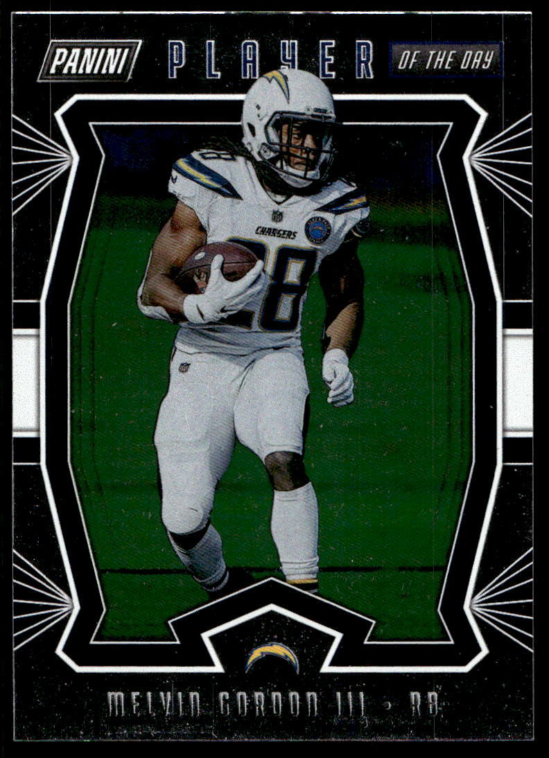 2019 Panini Player of the Day 25 Melvin Gordon Chargers Football Card ...
