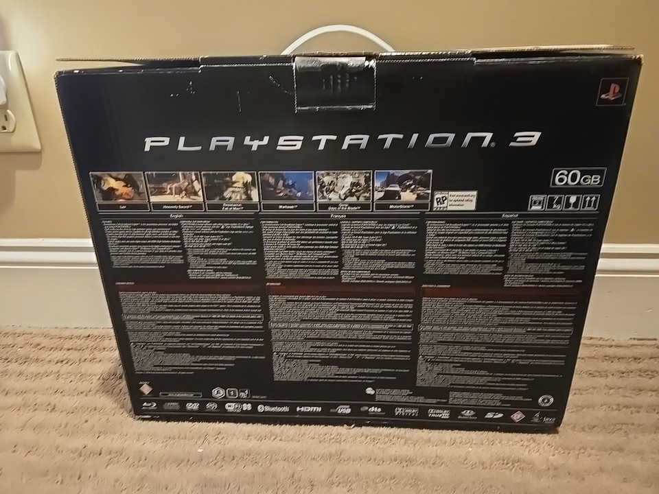 BOX ONLY PS3 cecha01 60gb Backwards Compatible Console BOX AND INSERTS ...
