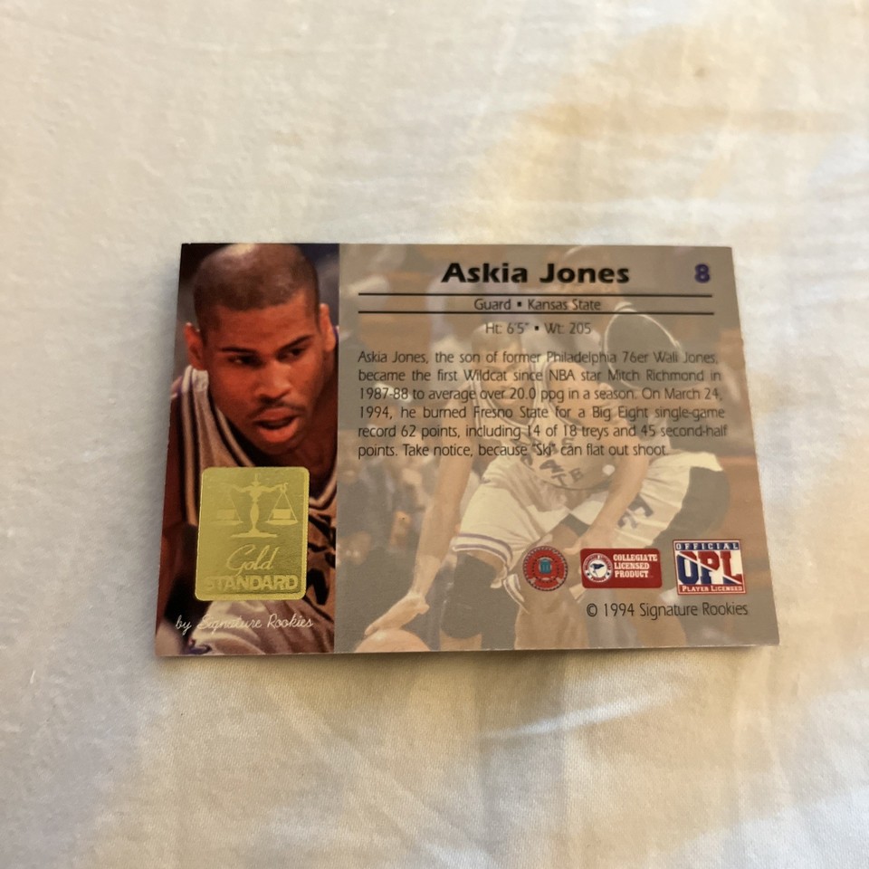 1994 Signature Rookies Gold Standard #8 Askia Jones | eBay