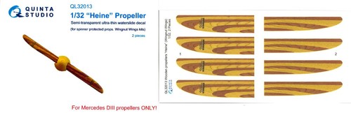 Quinta Studios 1/32 HEINE WOODEN PROPELLERS WITH LOGOS Wingnut Wings ...