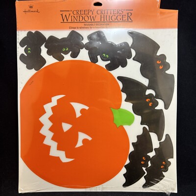Vintage Hallmark Boo Bazaar Halloween Window Clings Creepy Critters | eBay