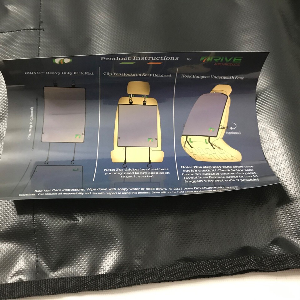 Kick Mats Back Seat Protector Heavy Duty Sag Proof Back Protector for ...