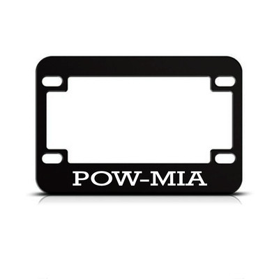 Metal Bike License Plate Frame Pow-Mia Military Motorcycle Accessories ...