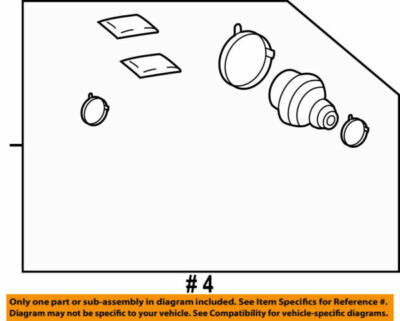 04438-08080 Toyota Boot kit, front drive shaft, in & outboard, rh ...