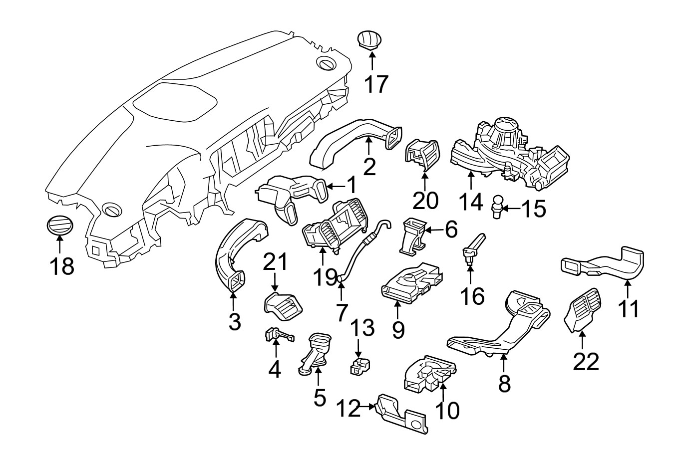 Genuine OEM HVAC Air Inlet Door Actuator 1699062500 for Mercedes-Benz ...