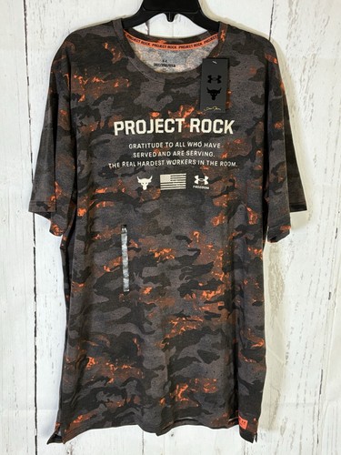Under Armour Project Rock Graphic T Shirt Men 2 XLT Short Sleeve ...