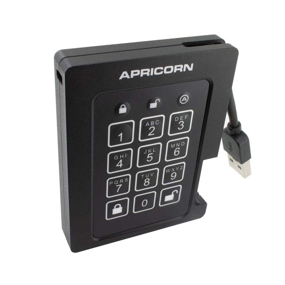 Apricorn 2TB Aegis Padlock SSD 256-Bit, FIPS 140-2 Level 2 Validated ...