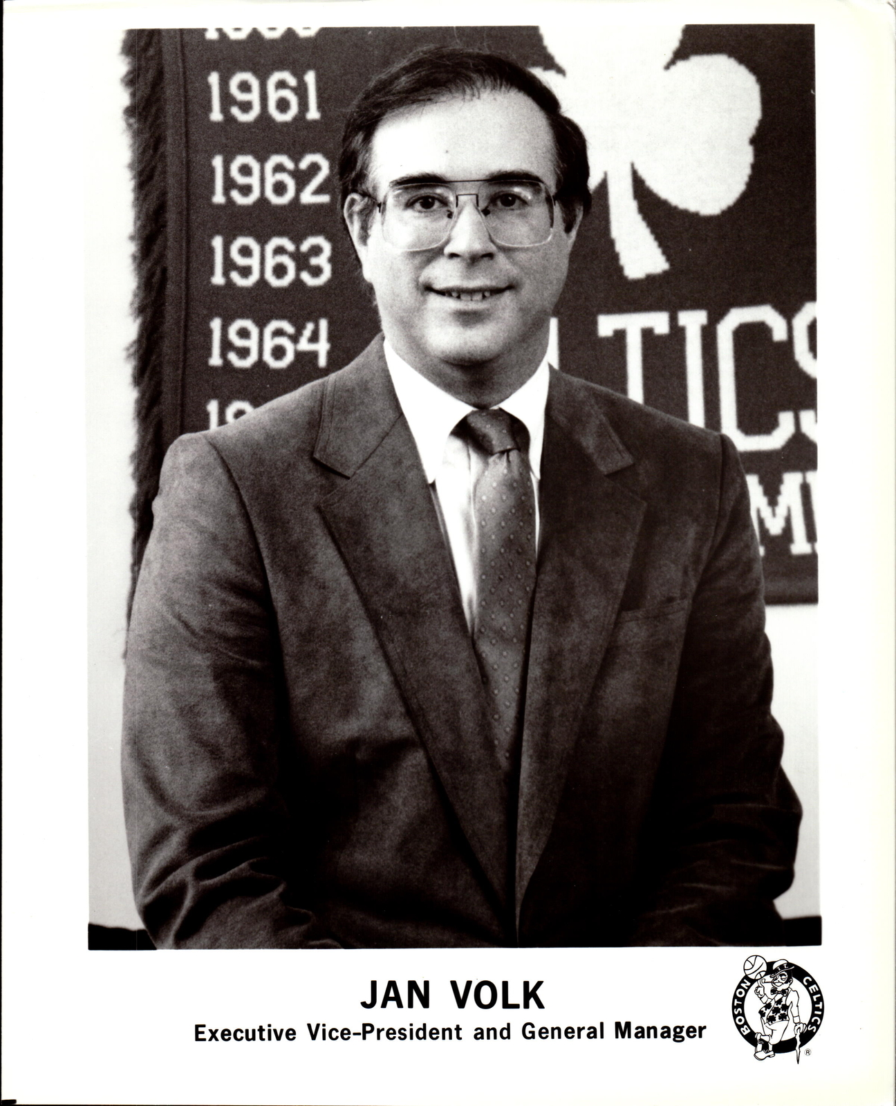 Vintage Press Photo Basketball NBA Jan Volk GM Boston Celtics | eBay
